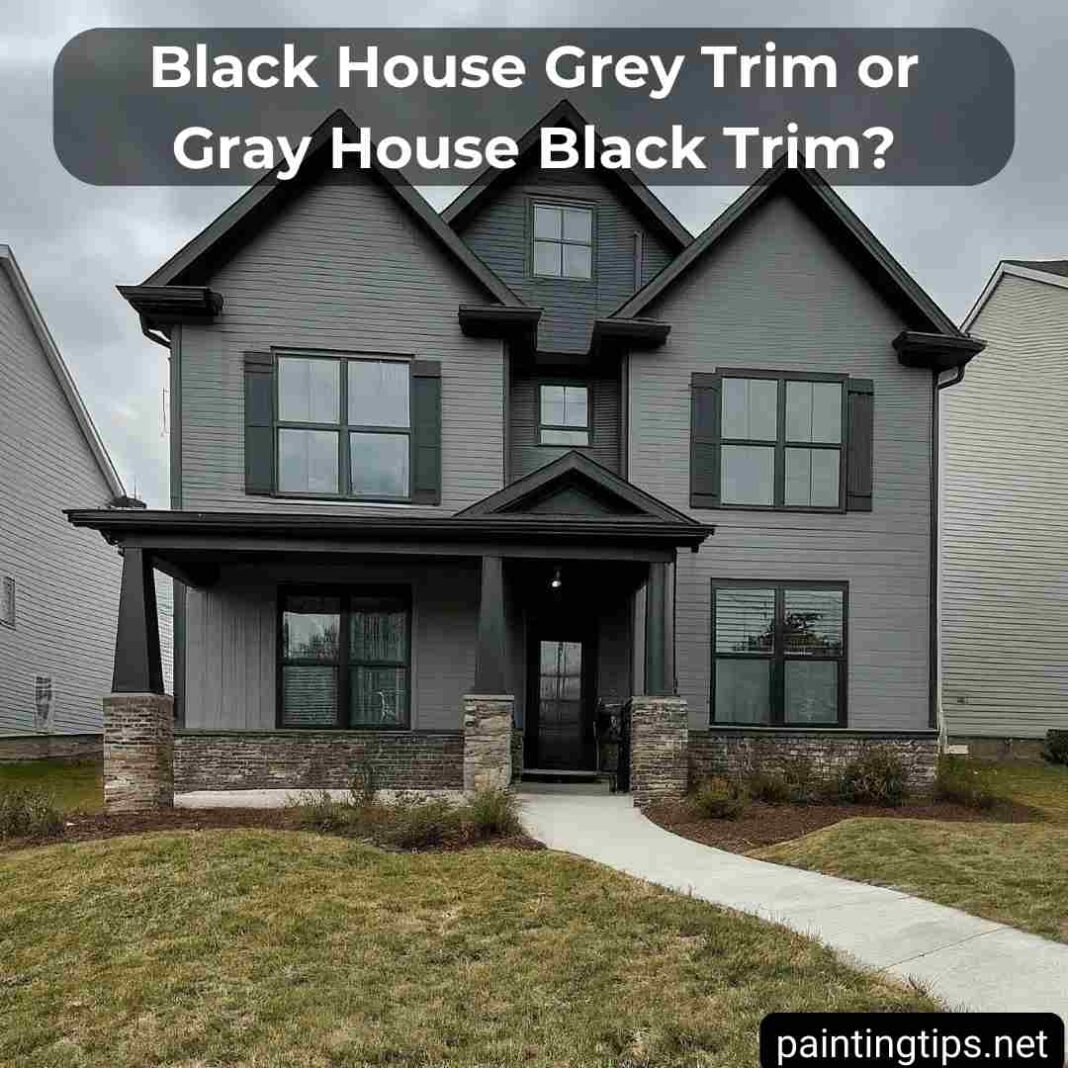 Black House Grey Trim or Gray House Black Trim? - Painting Tips