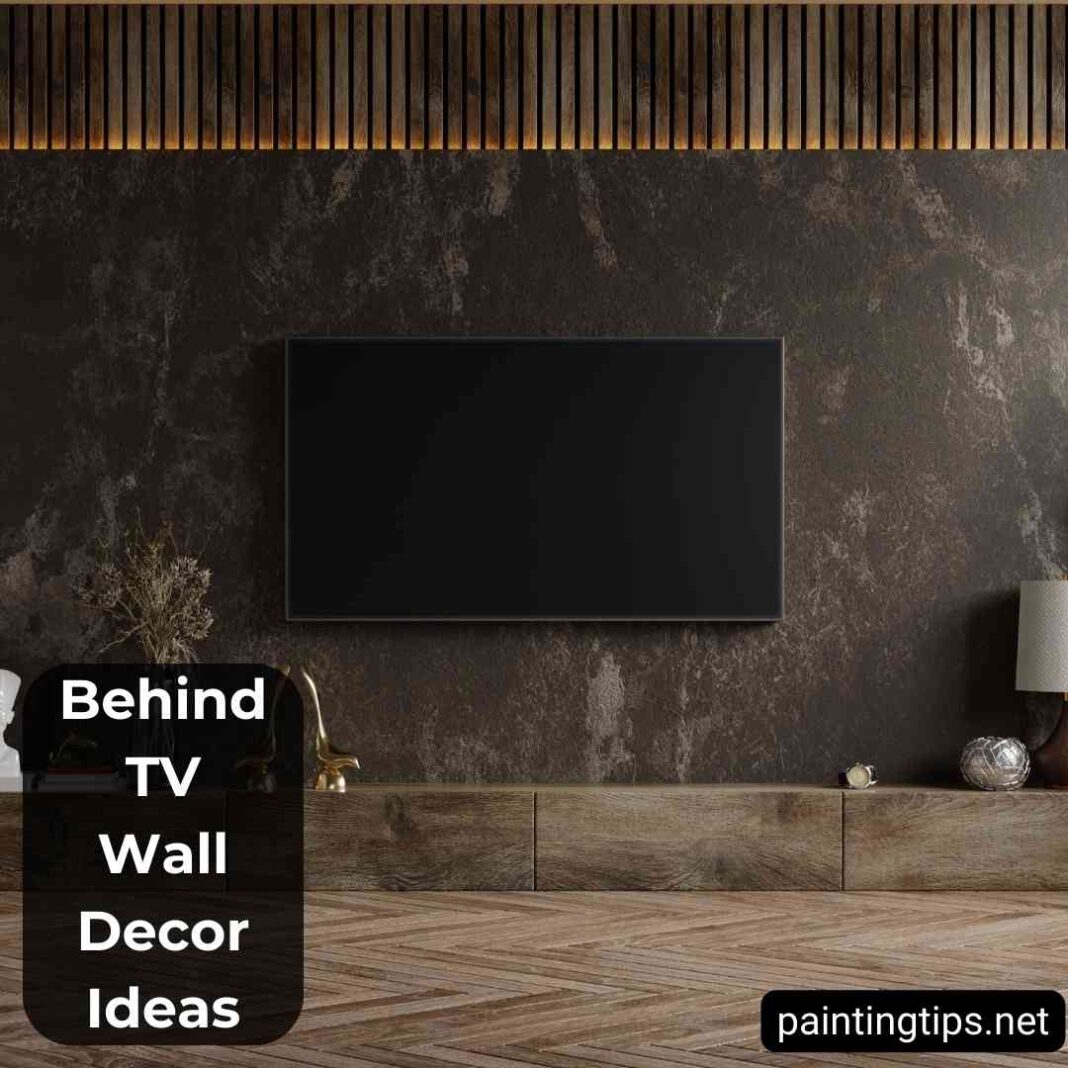 7 Behind TV Wall Decor Ideas and 28 Designs - Painting Tips