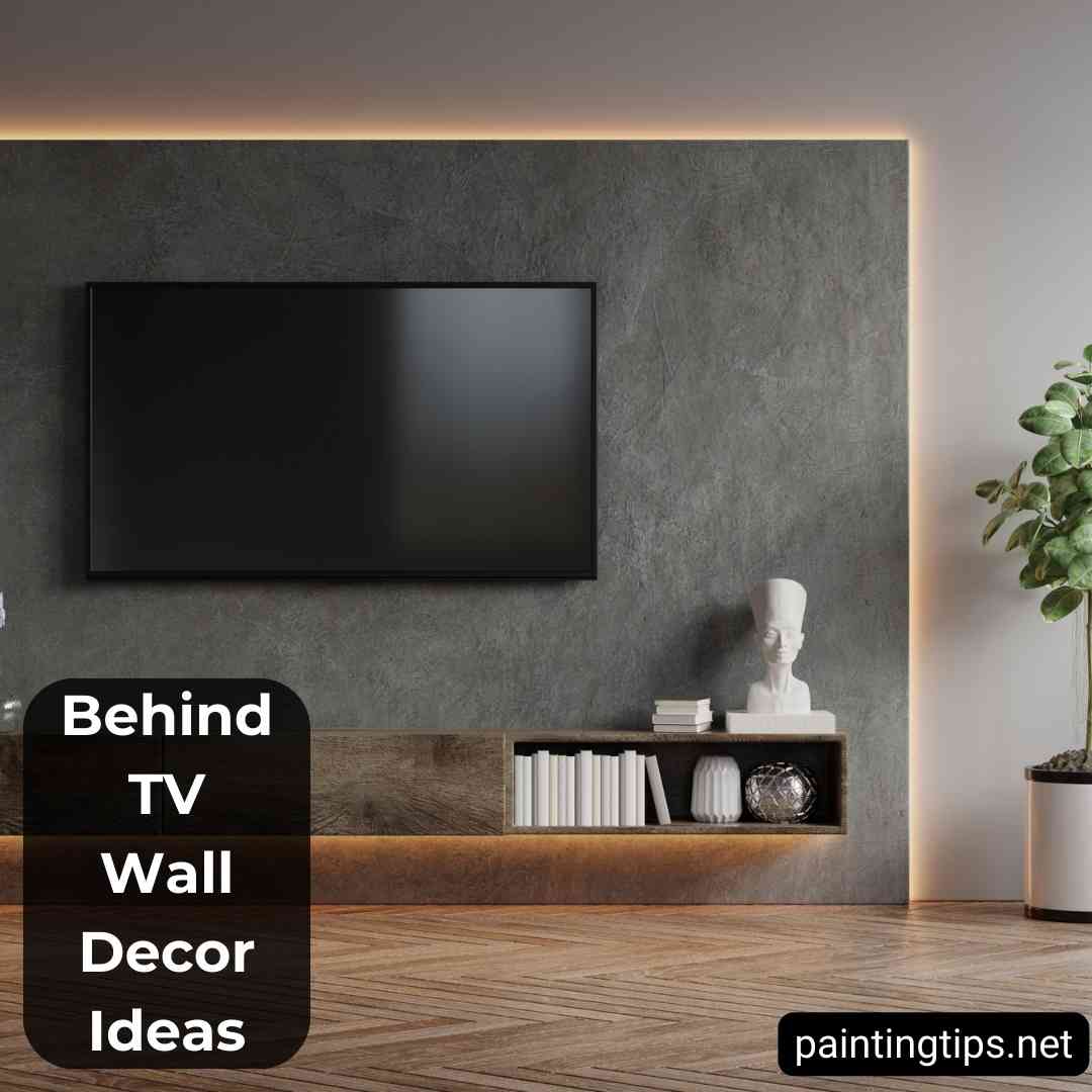 7 Behind TV Wall Decor Ideas and 28 Designs - Painting Tips
