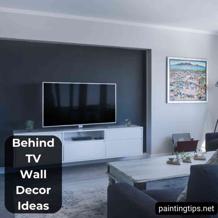 7 Behind TV Wall Decor Ideas and 28 Designs - Painting Tips