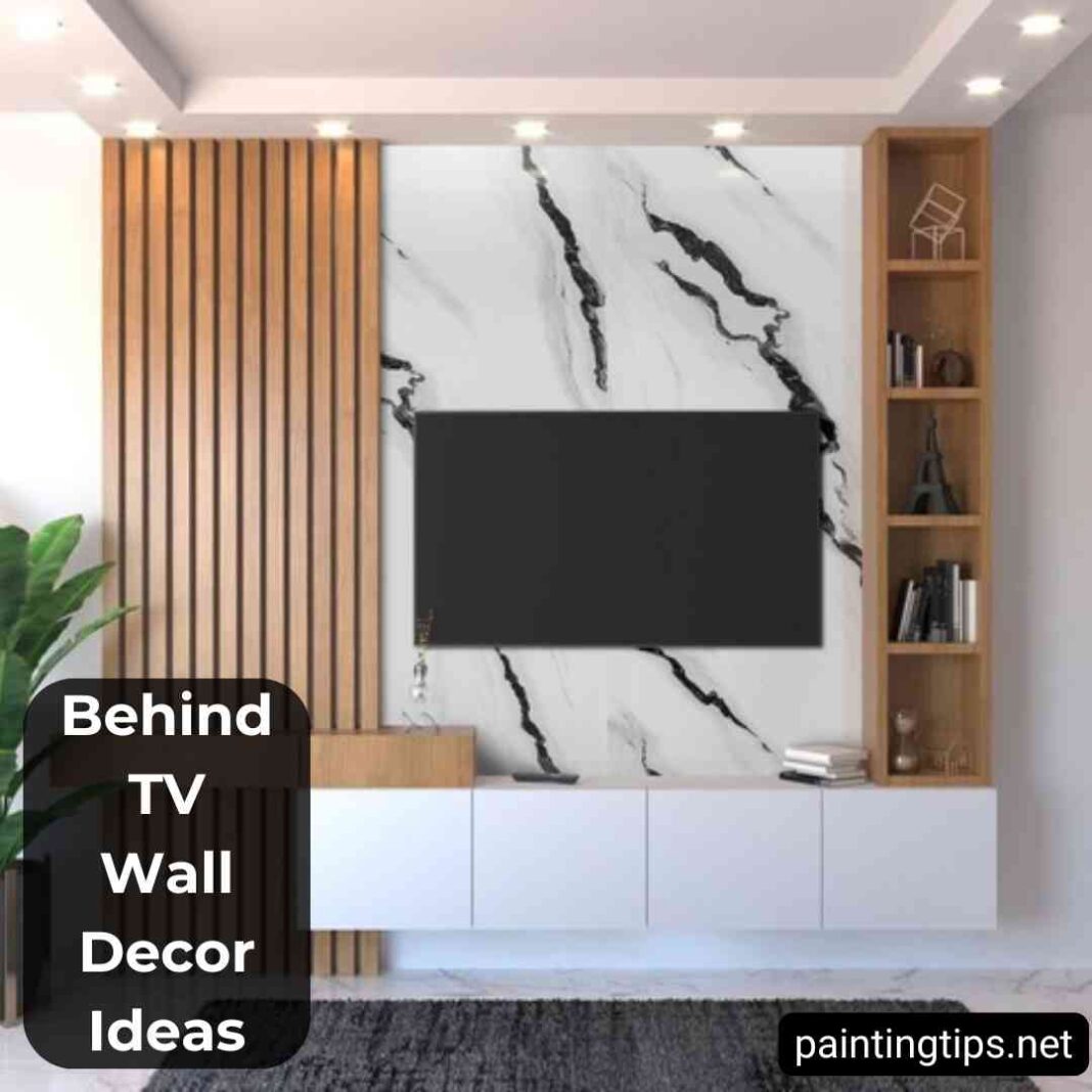 7 Behind TV Wall Decor Ideas and 28 Designs - Painting Tips