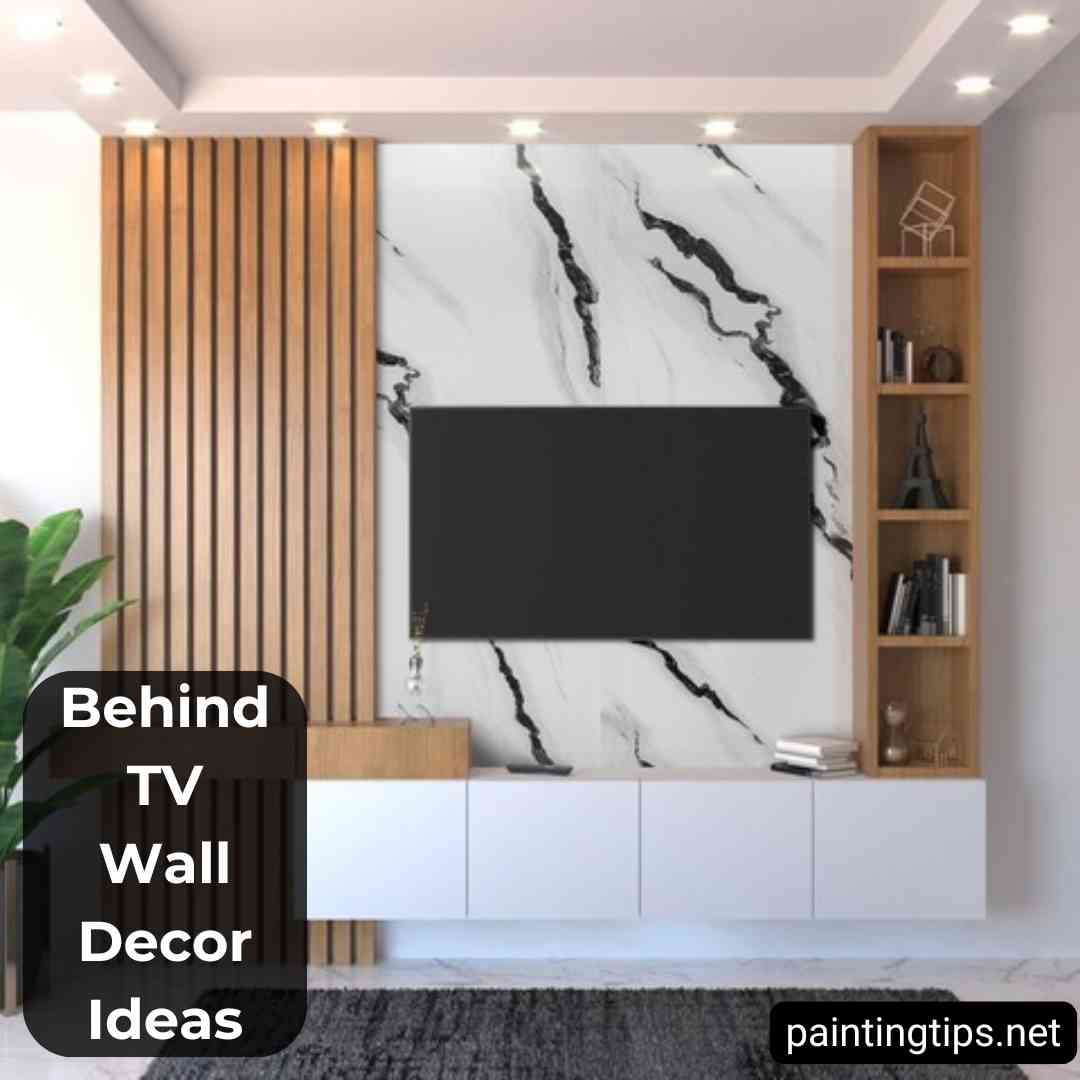 7 Behind TV Wall Decor Ideas and 28 Designs - Painting Tips