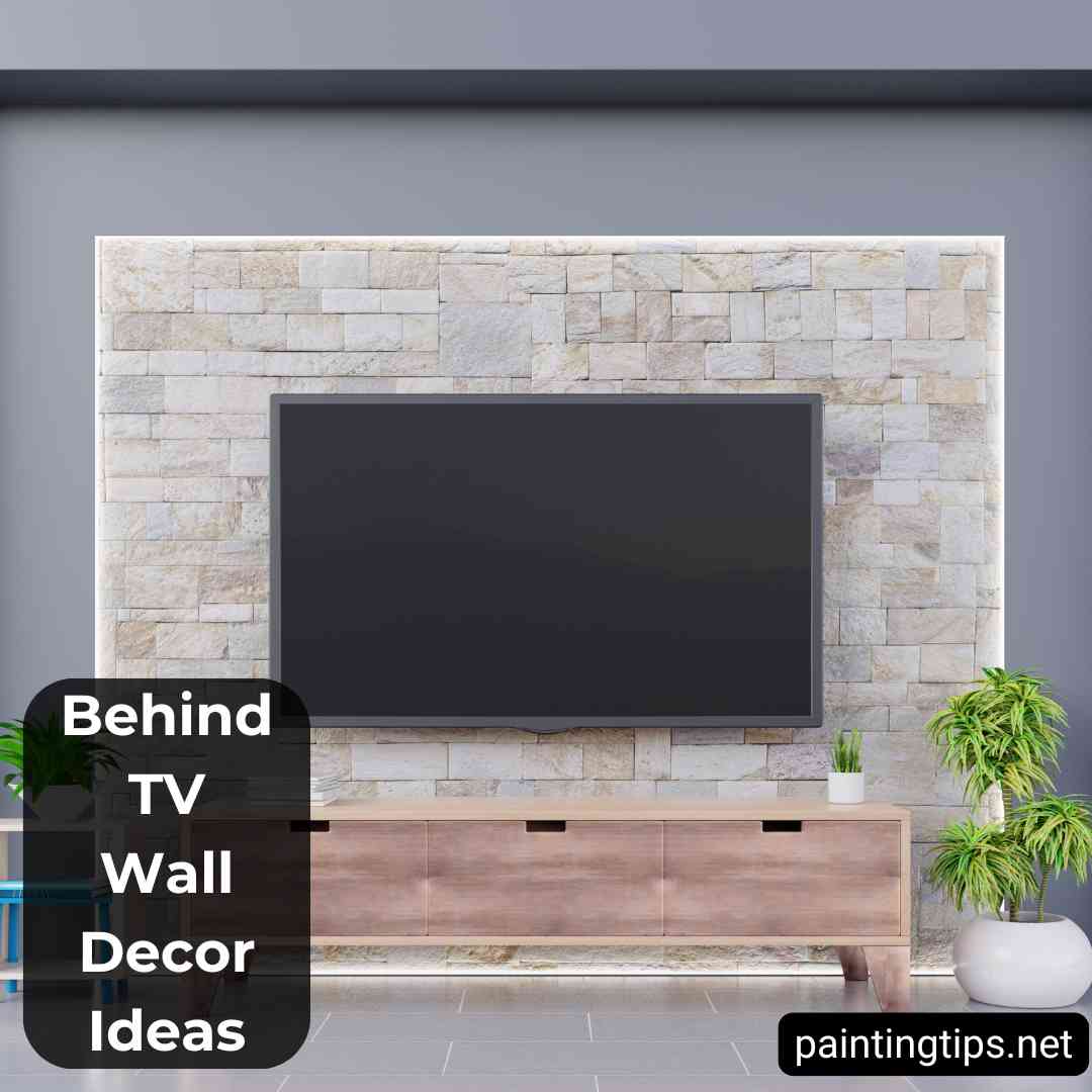 7 Behind TV Wall Decor Ideas and 28 Designs - Painting Tips