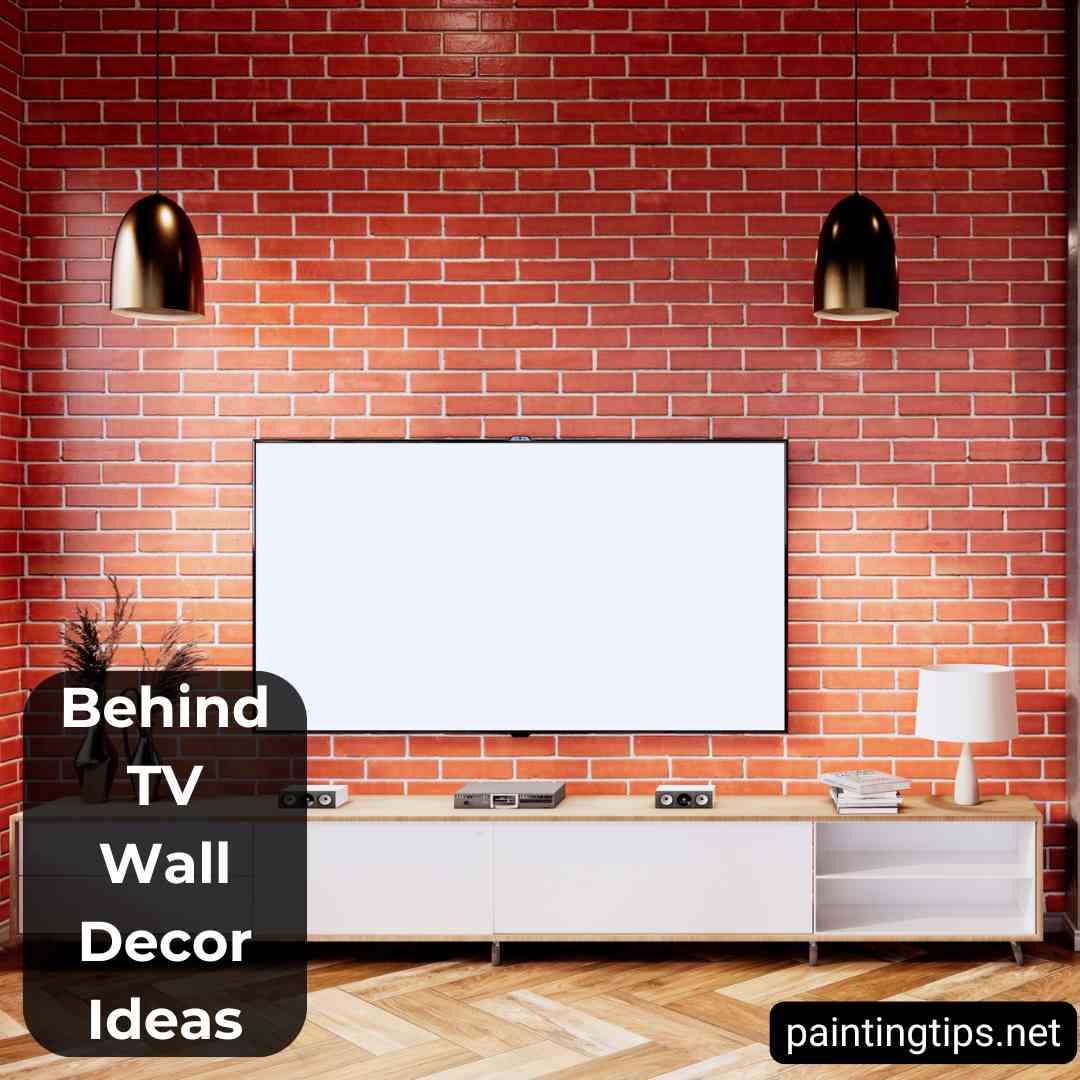 7 Behind TV Wall Decor Ideas and 28 Designs - Painting Tips