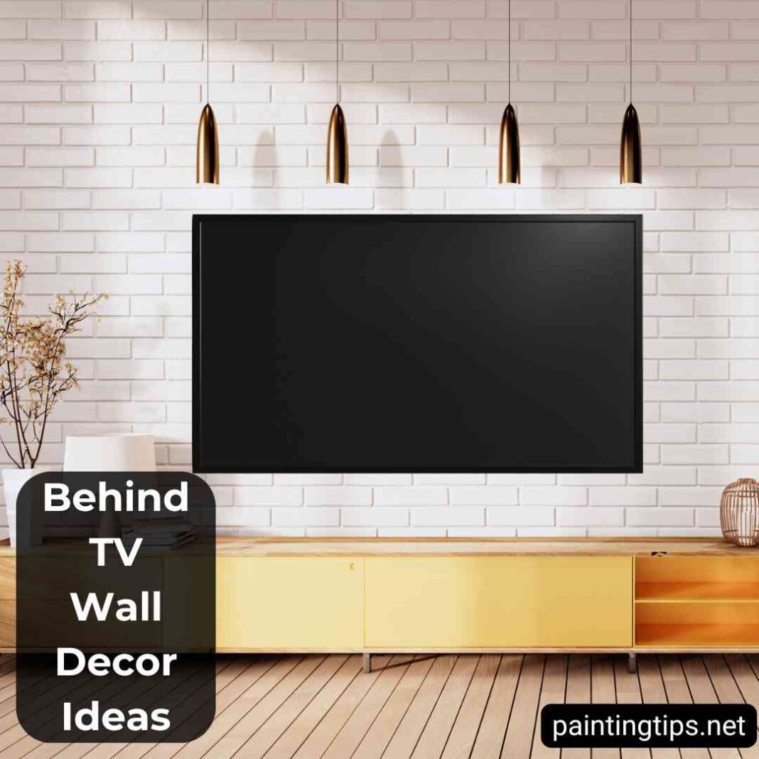 7 Behind TV Wall Decor Ideas and 28 Designs - Painting Tips