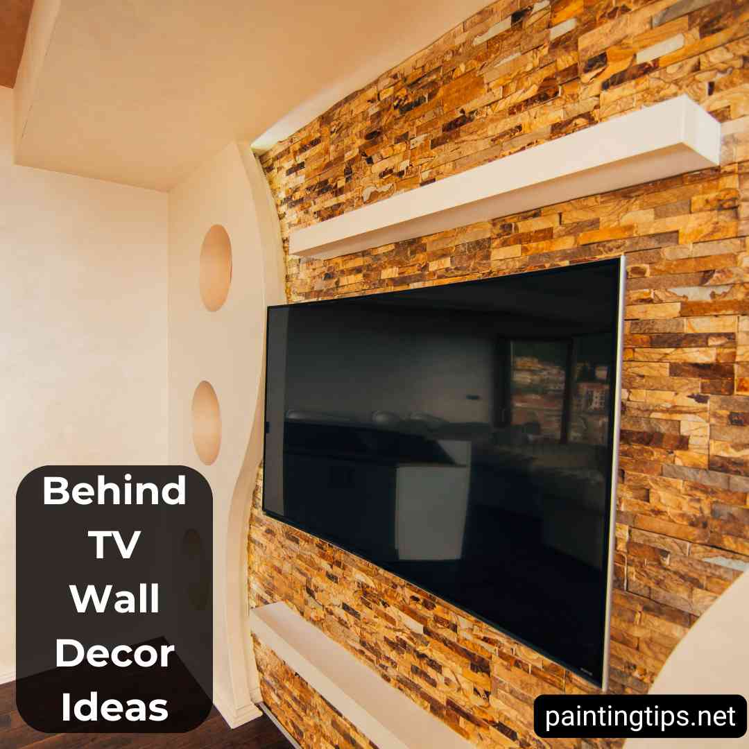 7 Behind TV Wall Decor Ideas and 28 Designs - Painting Tips
