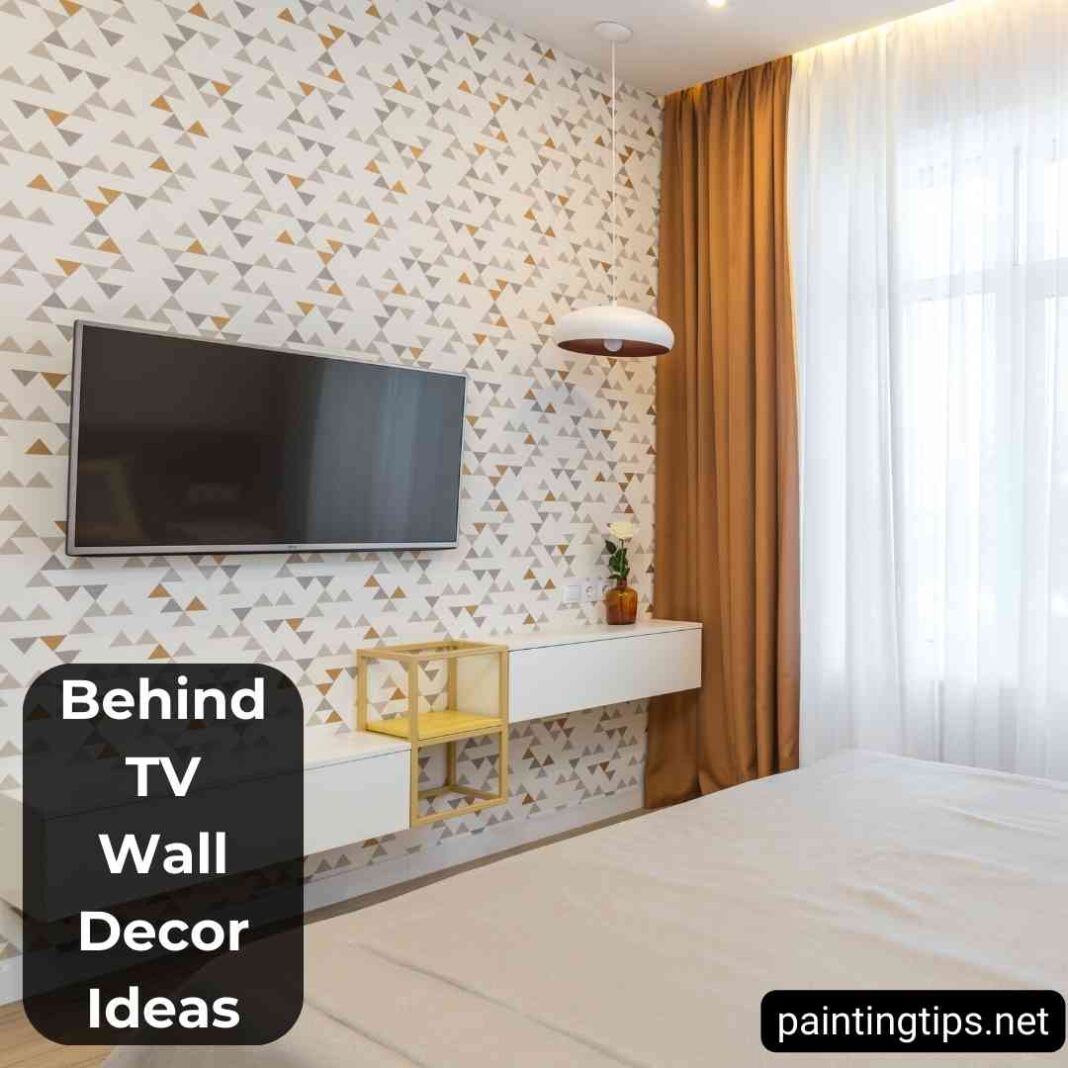 7 Behind TV Wall Decor Ideas and 28 Designs - Painting Tips