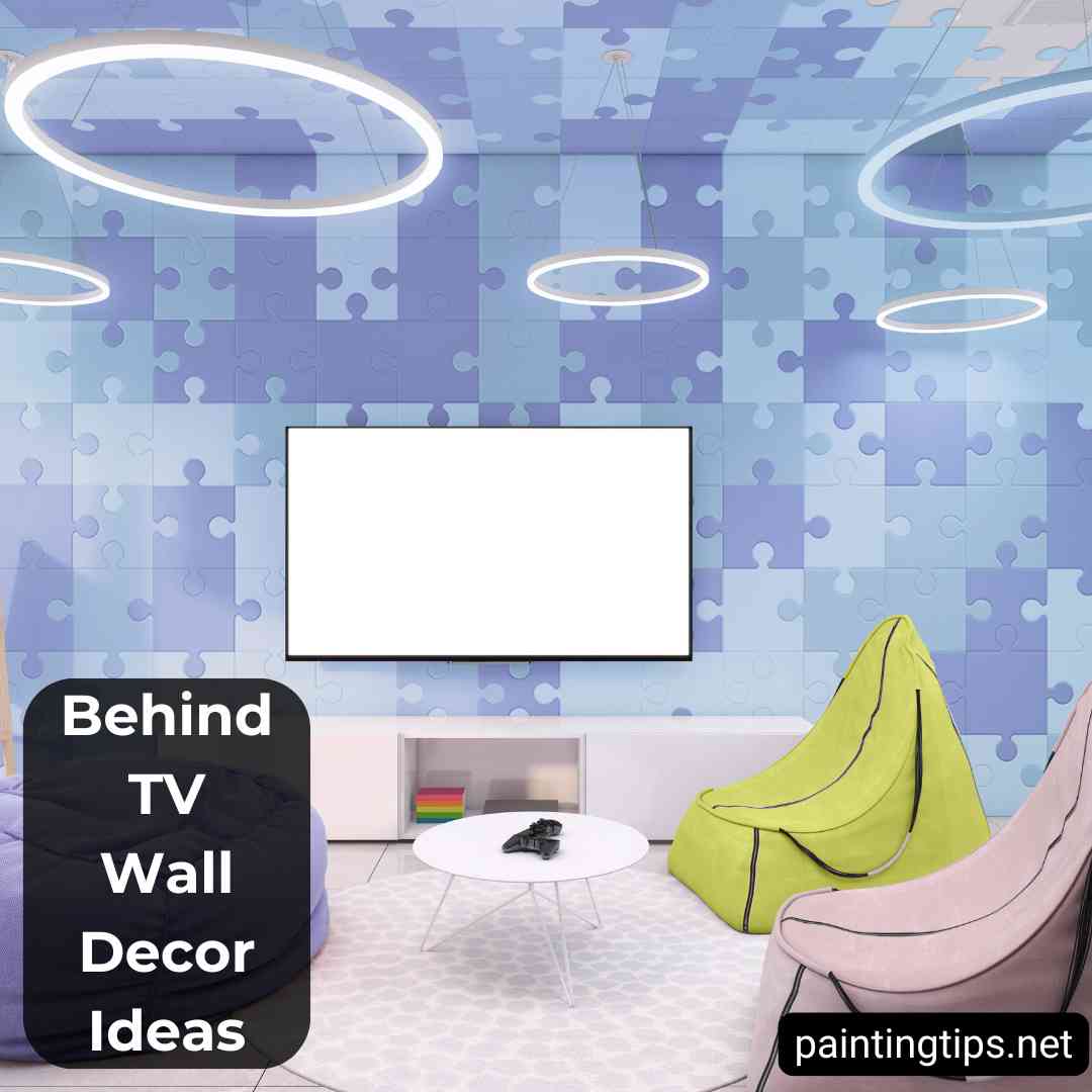 7 Behind TV Wall Decor Ideas and 28 Designs - Painting Tips