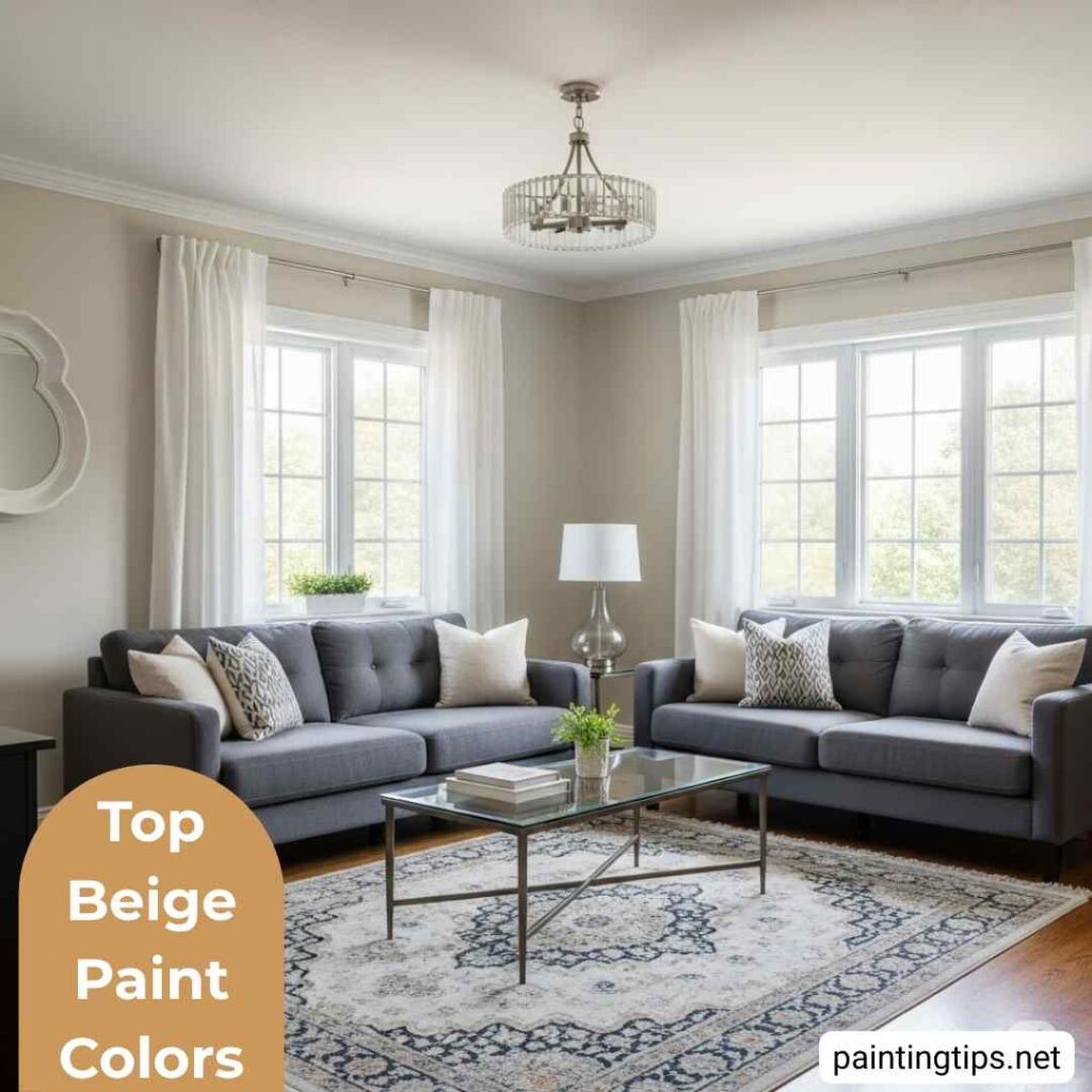 Most Popular Beige Paint Colors: Sherwin-Williams, Behr & Benjamin ...